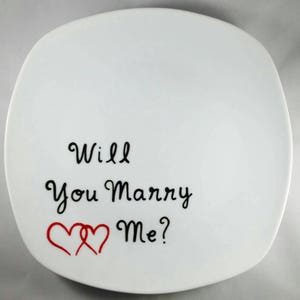 Will You Marry Me Marriage Proposal Plate Marriage Proposal - Etsy