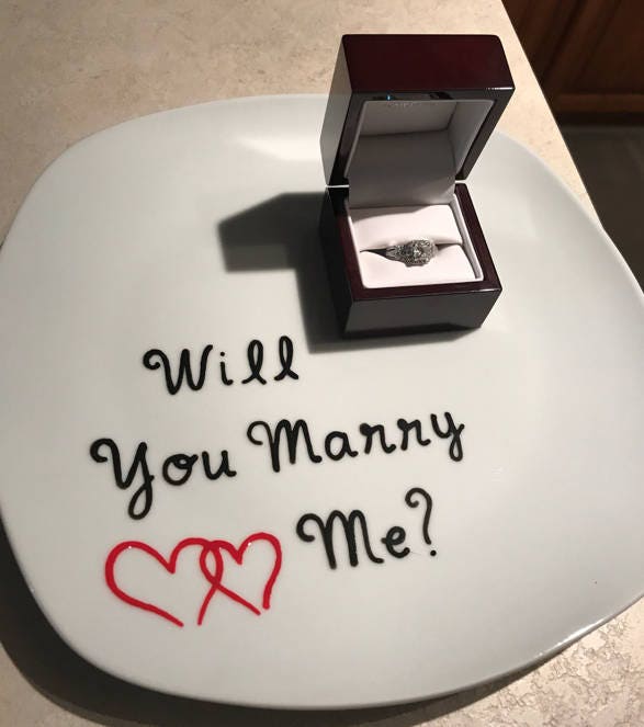 Will You Marry Me, Marriage Proposal Plate, Marriage Proposal ...