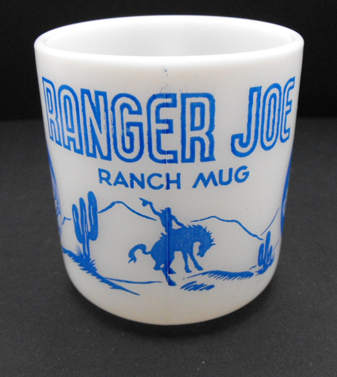 Ranger Joe Ranch Mug - Hazel Atlas - Blue - Etsy