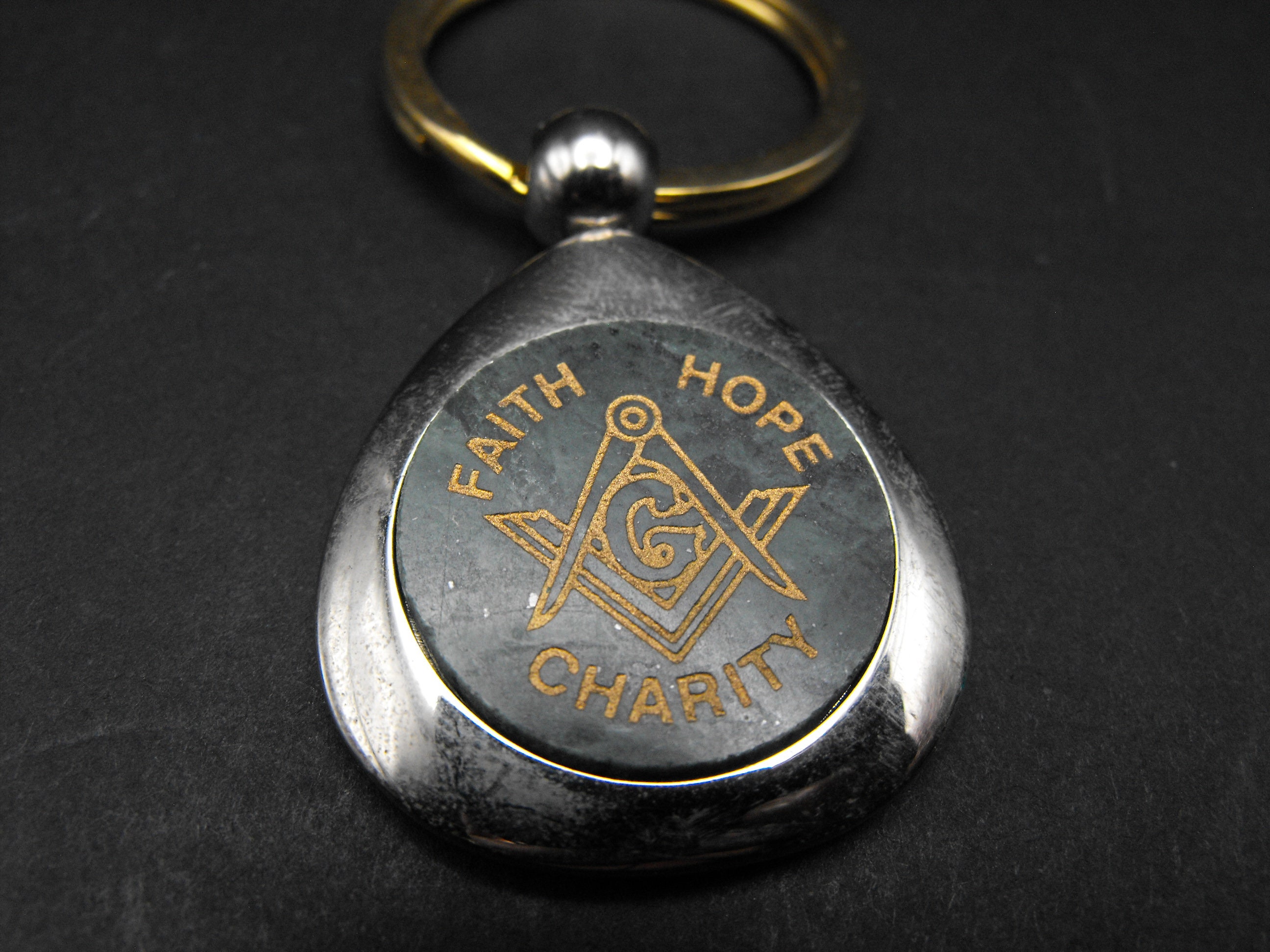 Mason's Faith Hope Charity Key Fob and Key Ring - Etsy