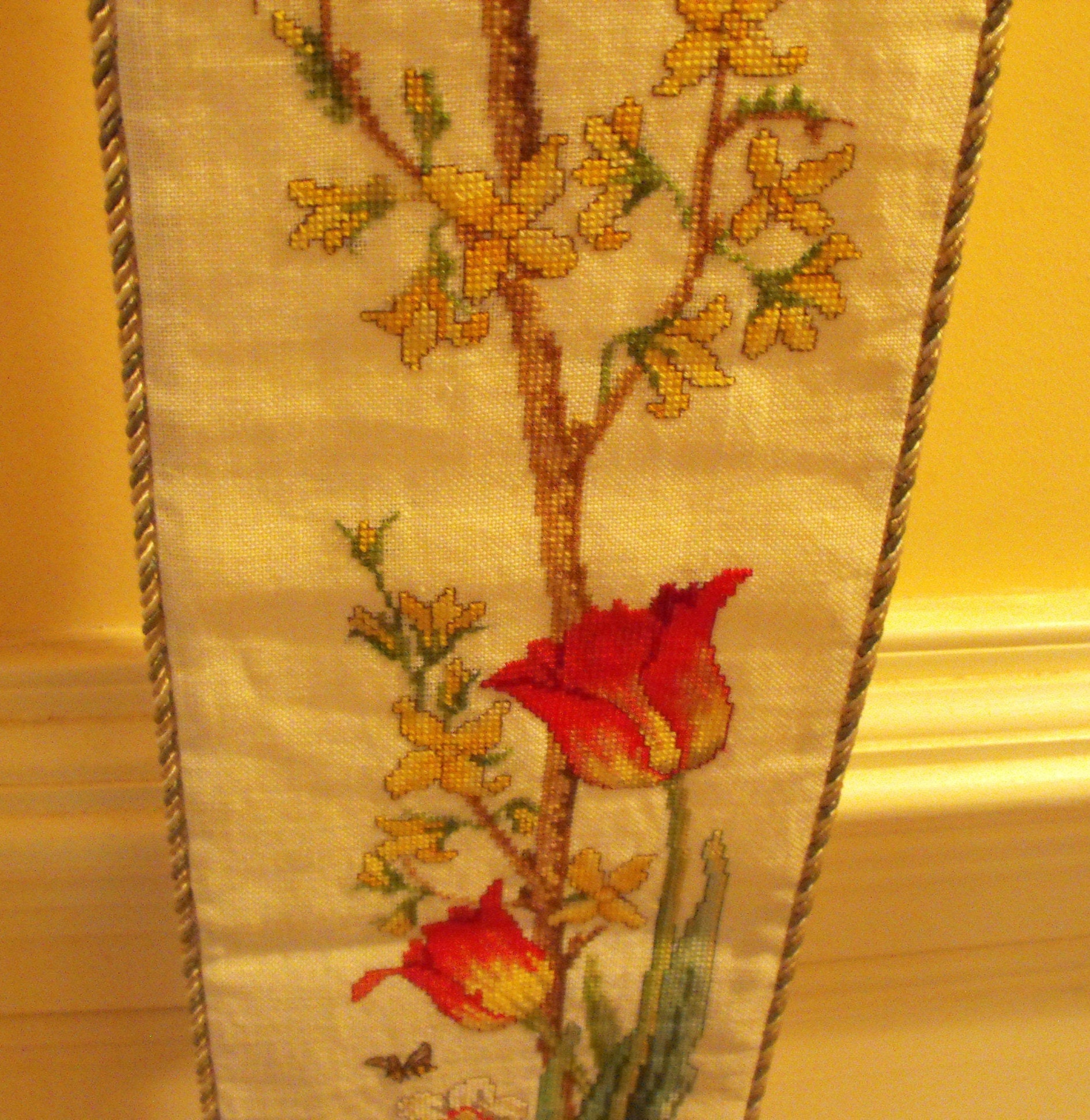 Bird and Floral Tapestry - Appears to Be Hand Stitched - Etsy