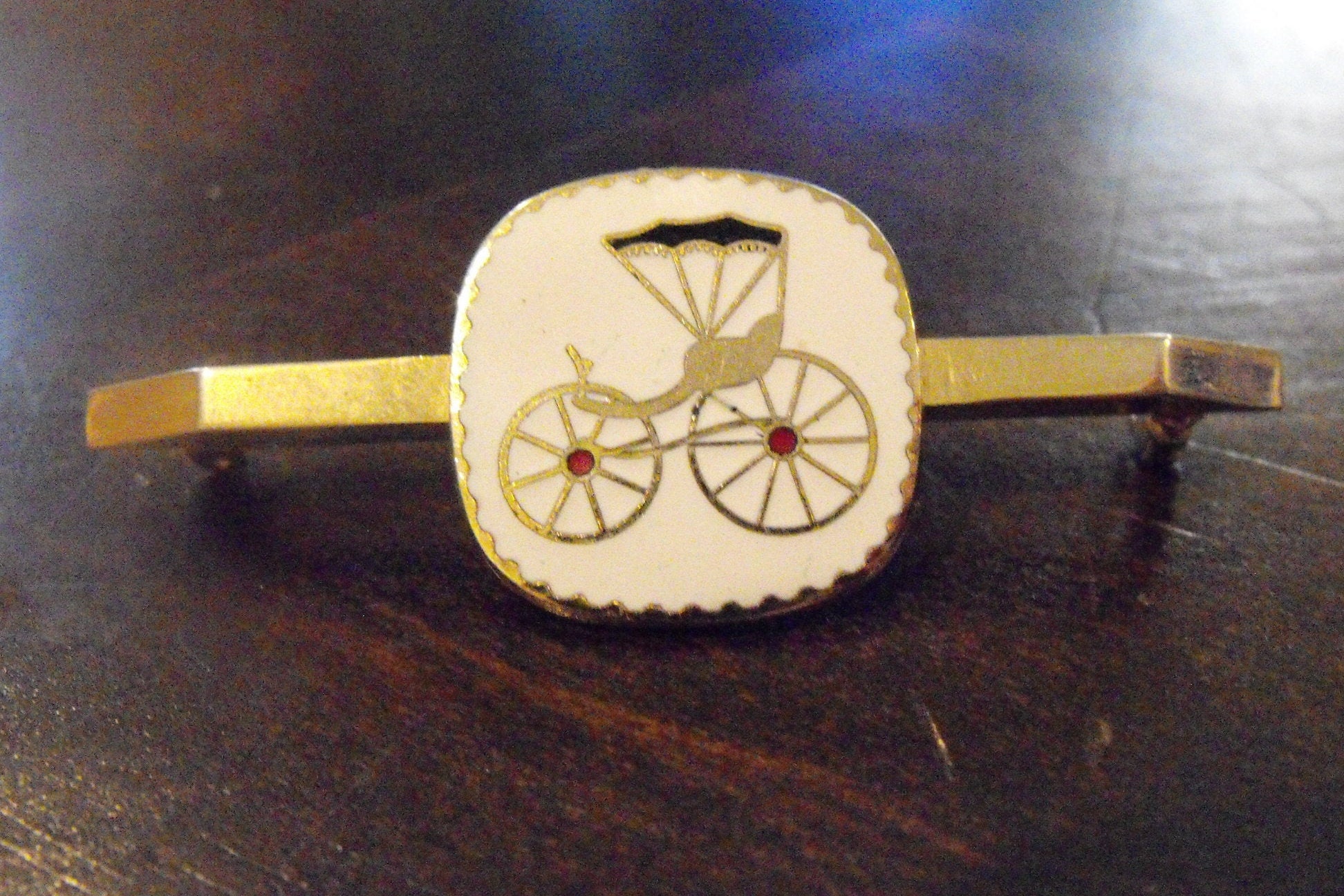 Clip de corbata de oro y pin de corbata Wagon - Etsy España
