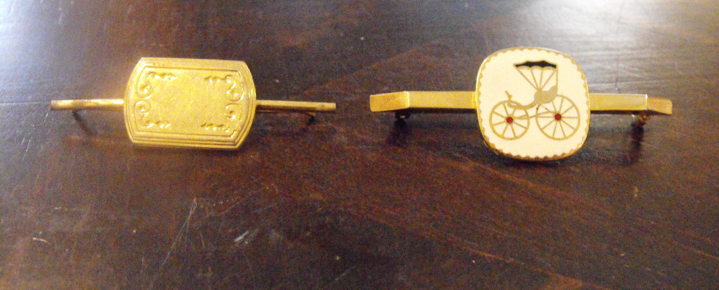 Clip de corbata de oro y pin de corbata Wagon - Etsy España