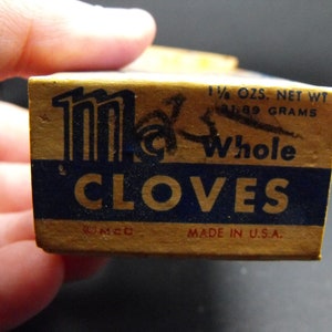 Mccormick Whole Cloves Spice Cardboard Box - Etsy