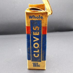 Mccormick Whole Cloves Spice Cardboard Box - Etsy