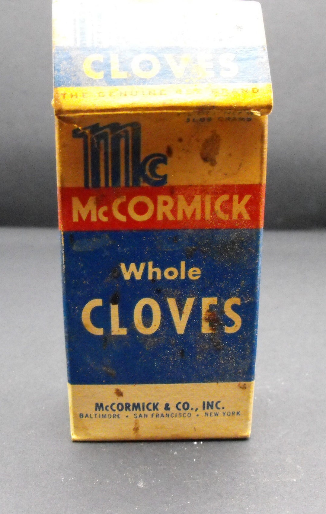 Mccormick Whole Cloves Spice Cardboard Box - Etsy