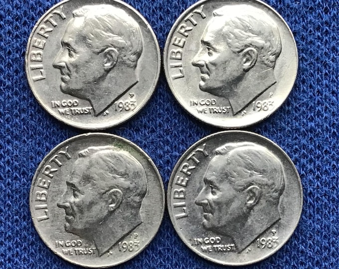 1983 P Roosevelt Dimes Old US Coins for Coin Collecting - Etsy
