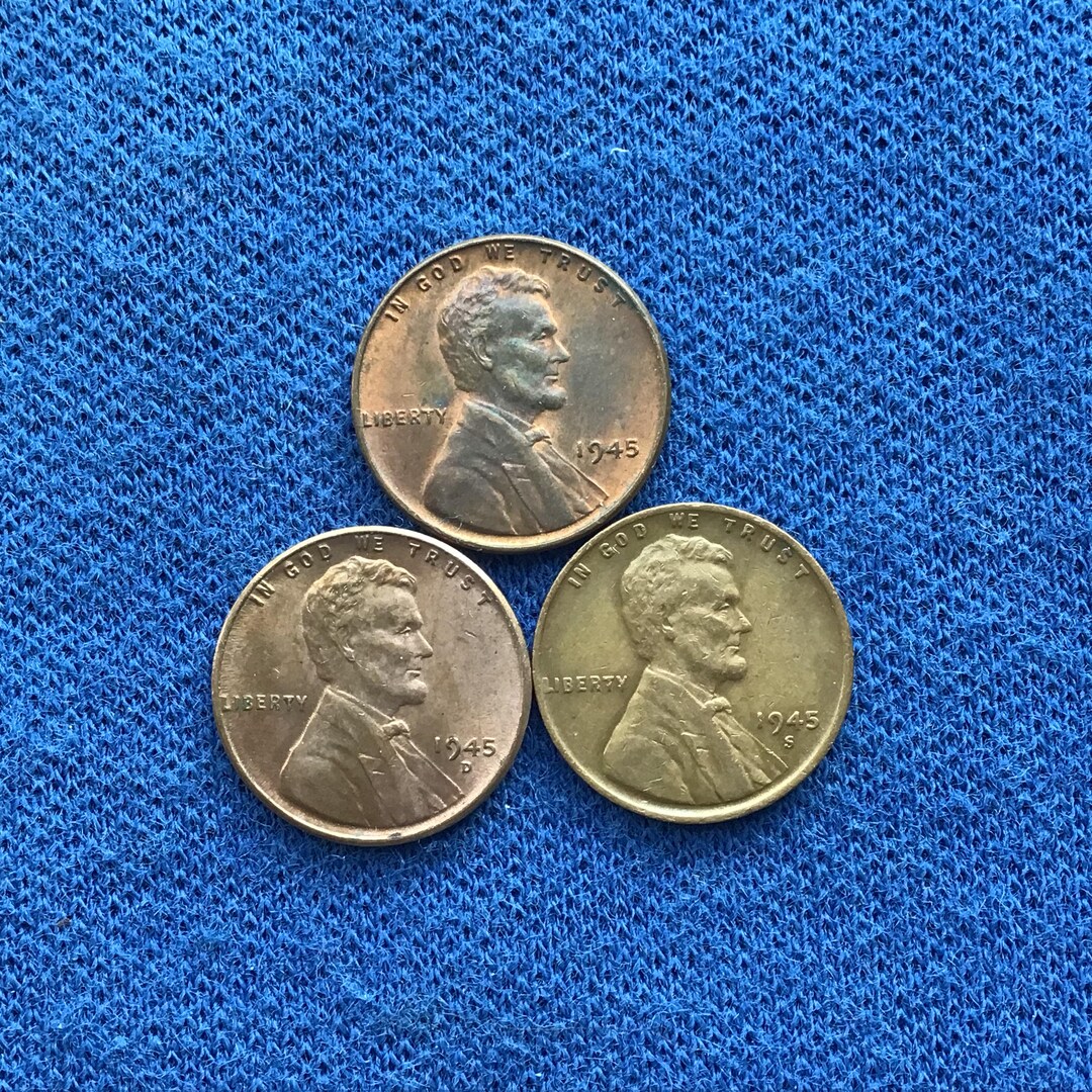 1945 PDS Lincoln Wheat Pennies US Coins Old Coins American Coins - Etsy