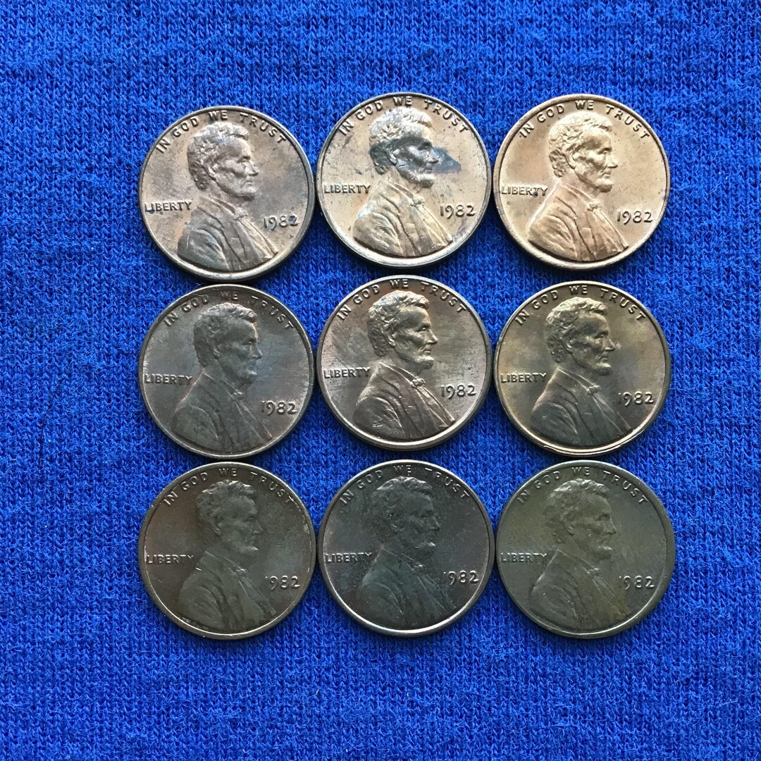 1982 P Lincoln Memorial Pennies, Large Date Pennies, Old US Coins for ...