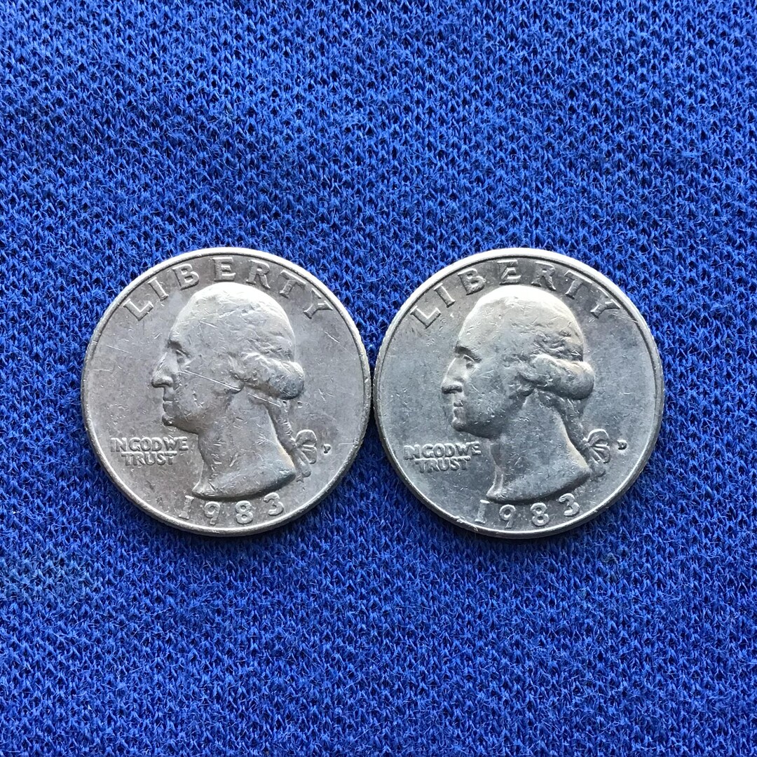 1983 P D Washington Quarters, Vintage Old US Coins, American Coin - Etsy