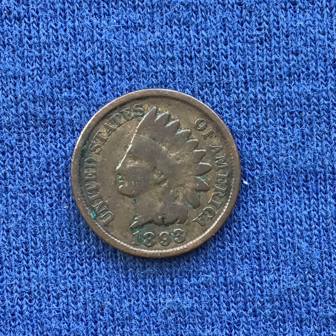 1893 Indian Head Pennies, Old US Coins, Antique Copper Penny, Coin ...