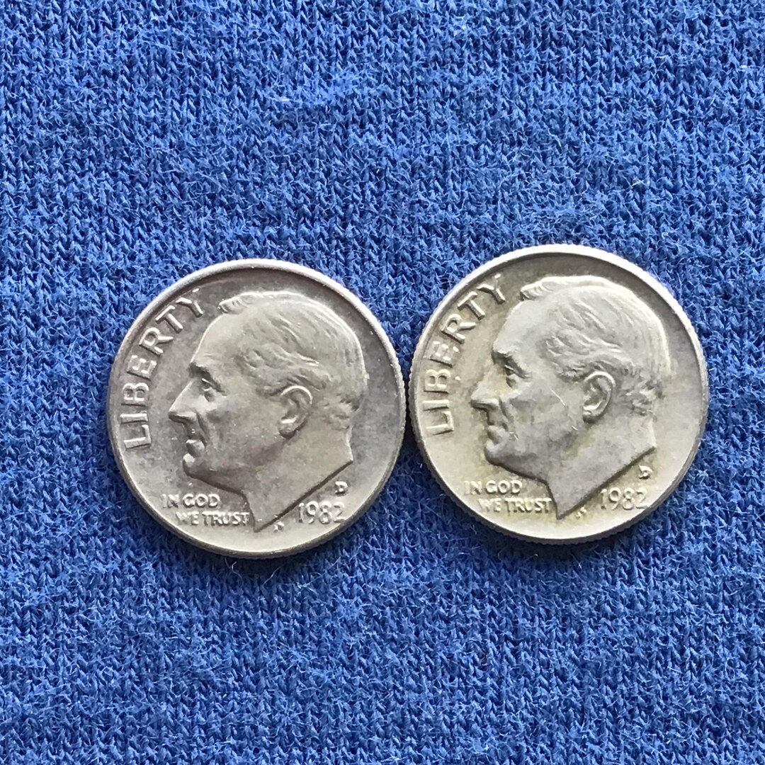 1982 D Roosevelt Dime Set, US Coin Collecting - Etsy