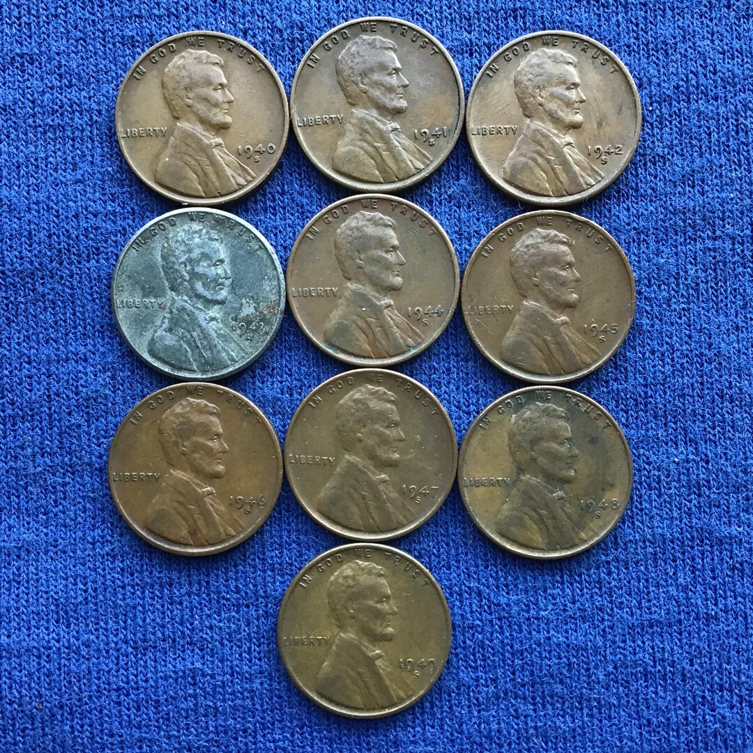 1940S - 1949S Lincoln Wheat Pennies Old US Coins Collectibles - Etsy