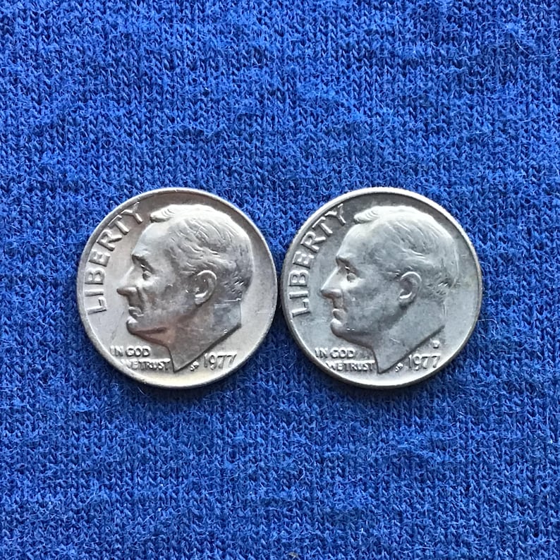 1977 Roosevelt Dime US Coin Set - Vintage Collectible - Etsy