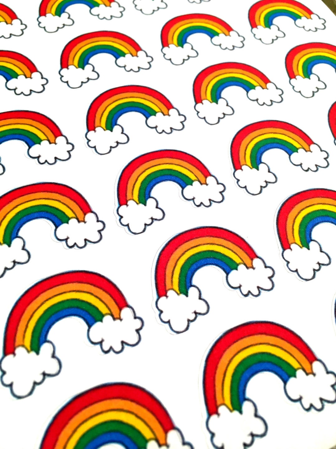30 Rainbow Stickers - Etsy