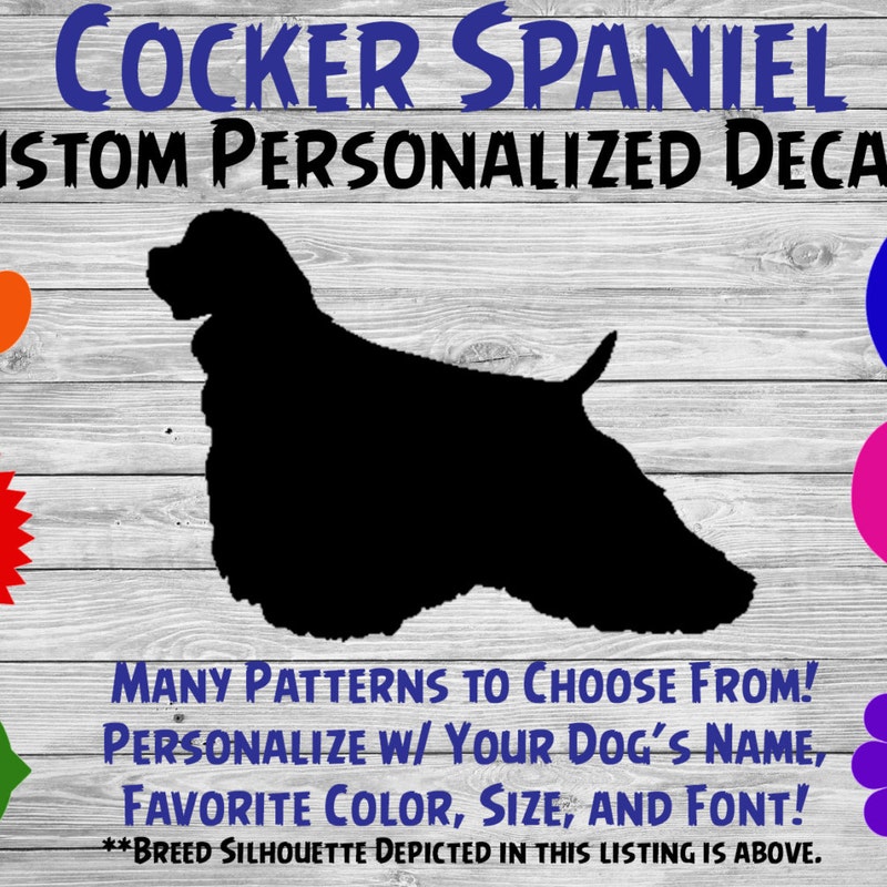 Cocker Spaniel Decal - Etsy