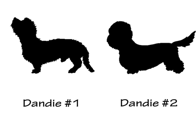 Dandie Dinmont Terrier Personalized Dog Silhouette Vinyl Decal - Etsy