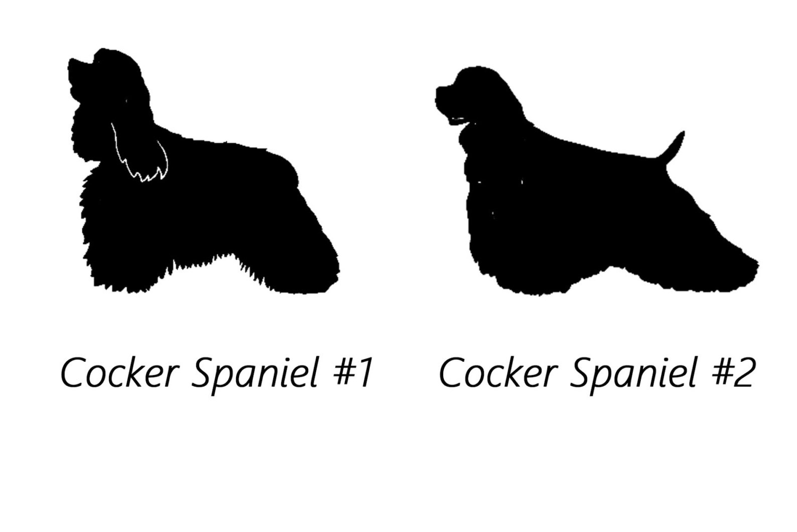 Cocker Spaniel Silueta Personalizada Vinilo Calcomanía / Raza | Etsy