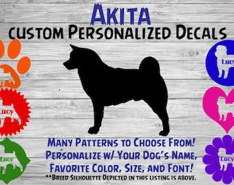 Akita H771 8 Inch Sticker Decal Japanese Akita Inu Fighting - Etsy