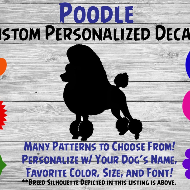 Poodle Decals - Etsy