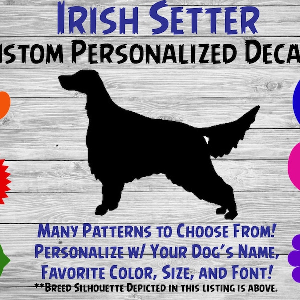 Irish Setter Decal - Etsy