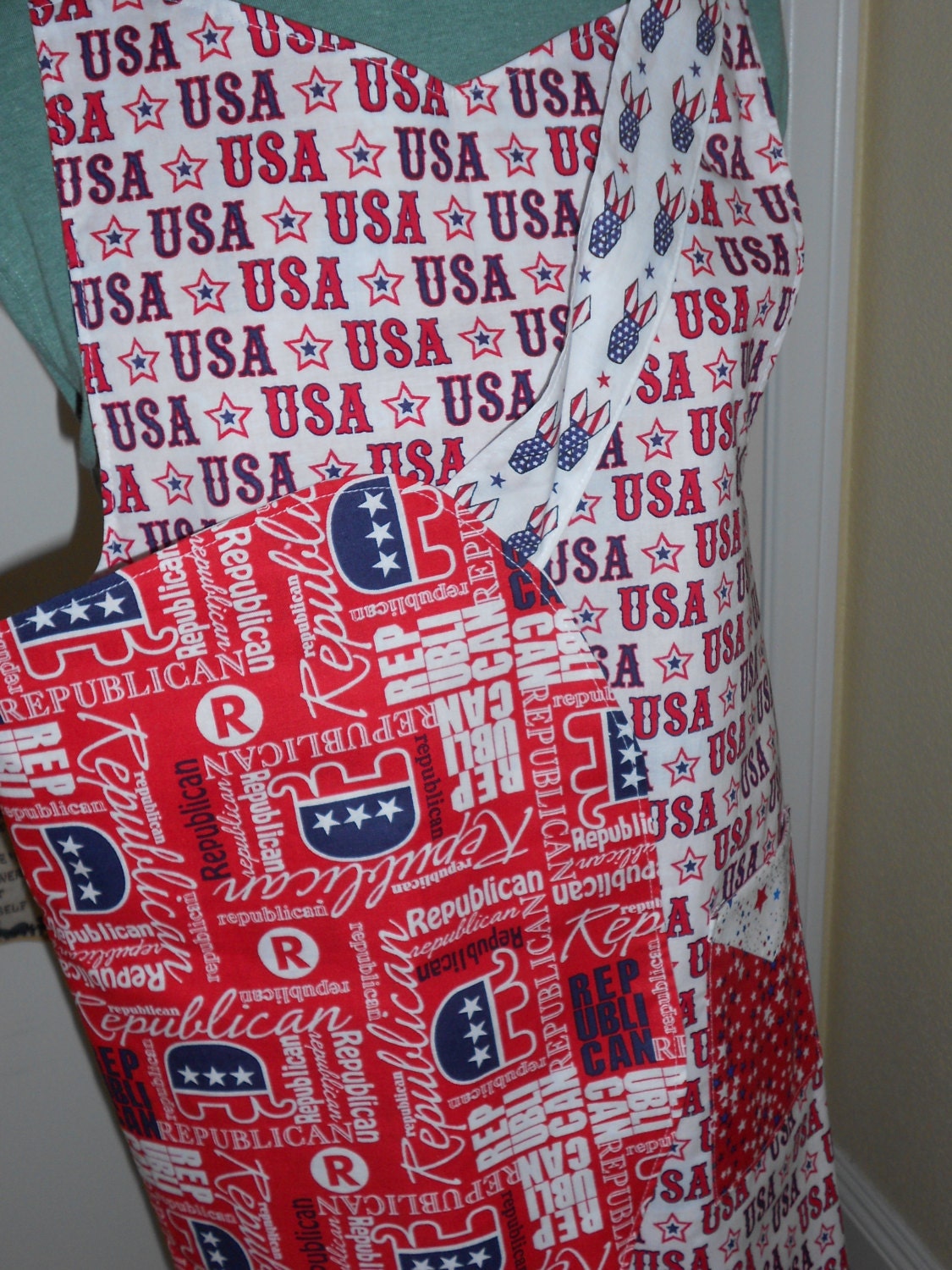 Reversible Patriotic Republican Apron - Etsy