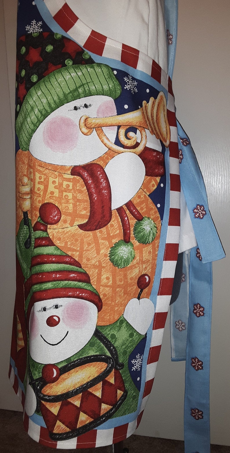 Caroling Snowmen Apron + Matching Potholders - Etsy