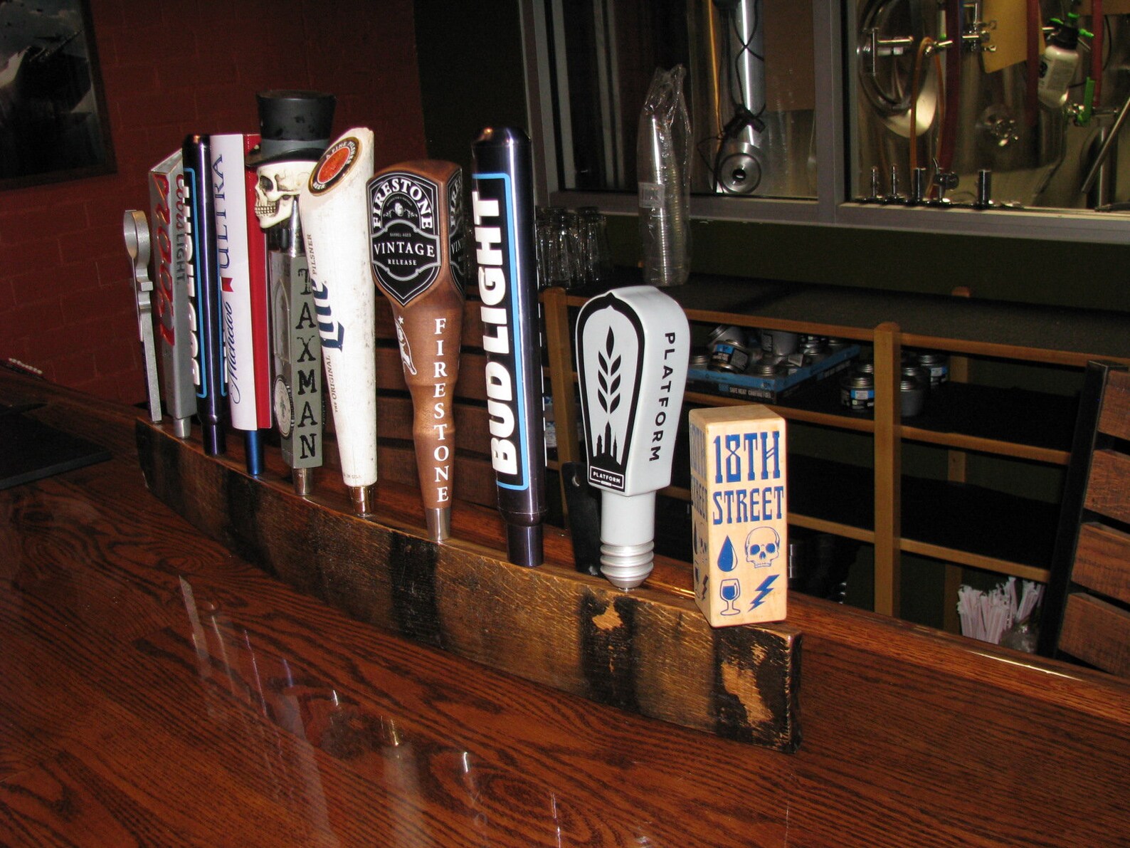 Custom 10 Tap Handle Wall Mount Display Bourbon Barrel - Etsy