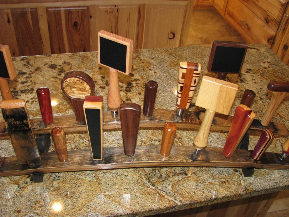 Tap handle two-tiered display stand 19 taps Kentucky whiskey | Etsy