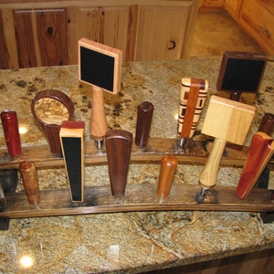 Tap Handle Two-tiered Display Stand 19 Taps Kentucky Whiskey Barrel ...