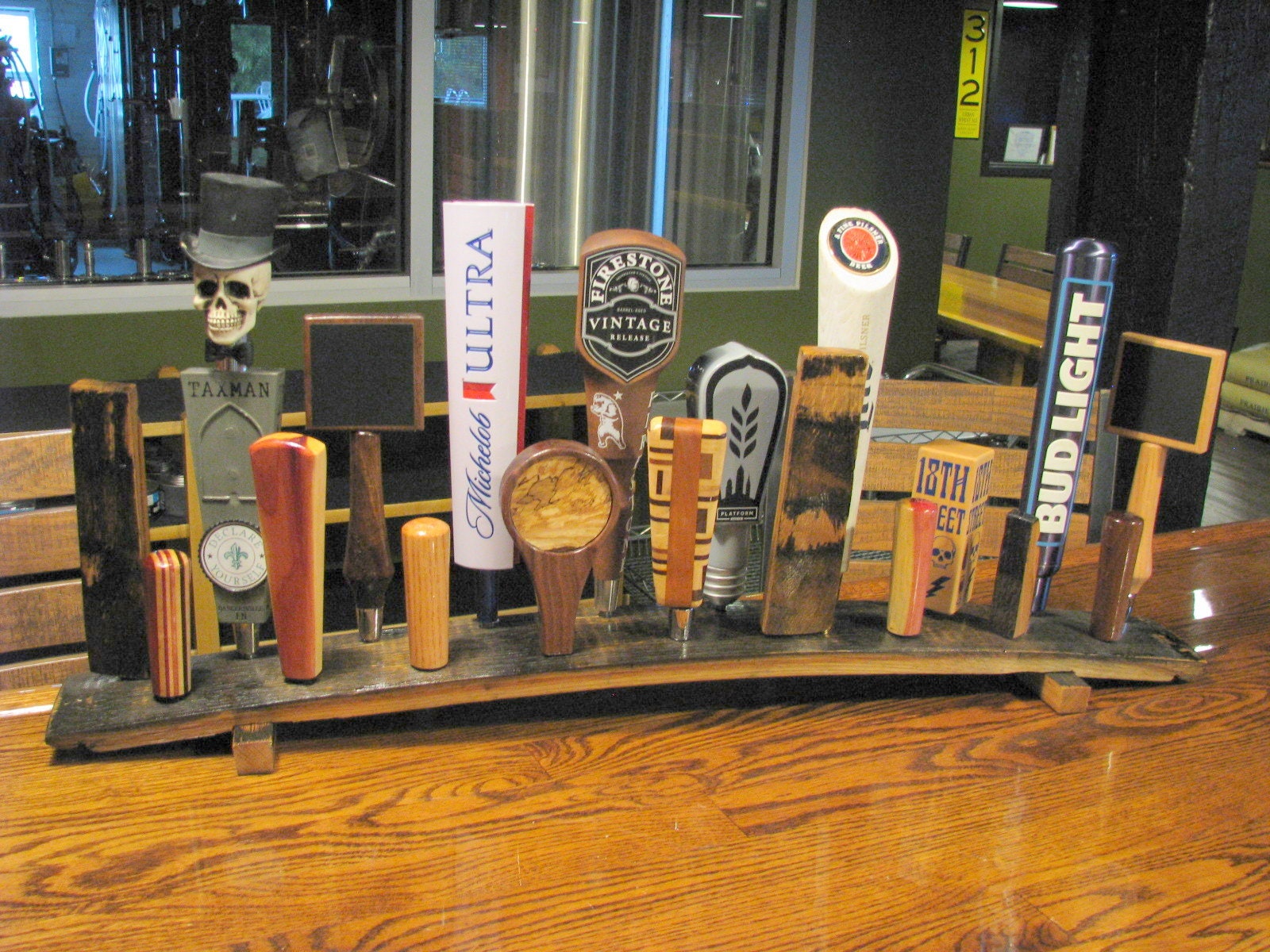 Custom 19 Tap Handle Display Barrel Stave Oak | Etsy