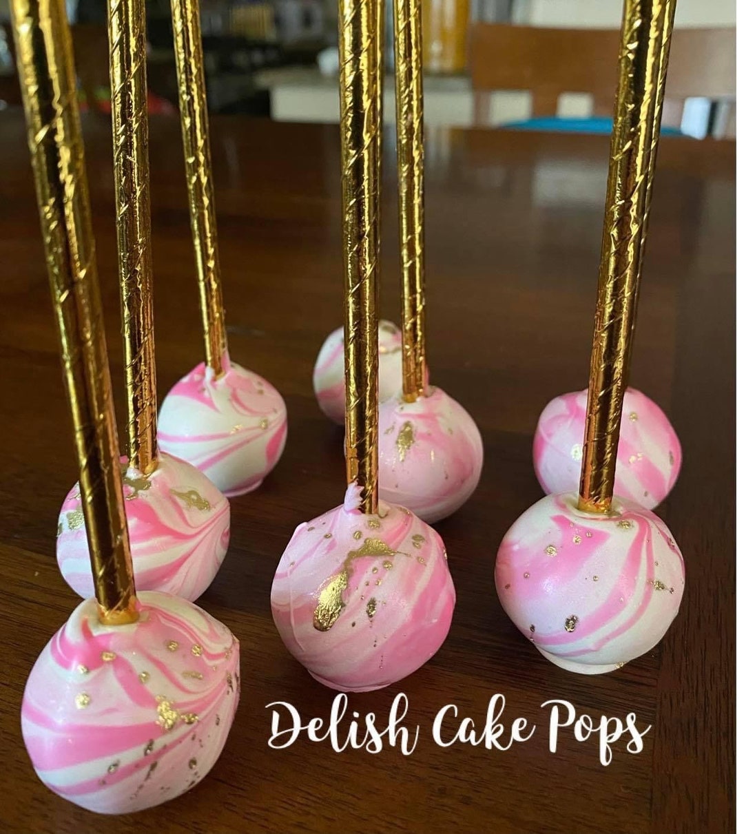 Marble Cake Pops With Gold or Silver Splatter - Etsy