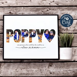 POPPY Editable Photo Collage Template DIY Gift for Father's Day Custom ...