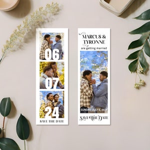 Editable Save the Date Bookmark Template | DIY Custom Bookish Gift ...