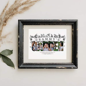 Editable Grammy's Garden Photo Collage Template | Custom Art Keepsake ...