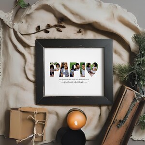 Editable Papi Photo Collage Template | DIY Custom Keepsake for Dad ...