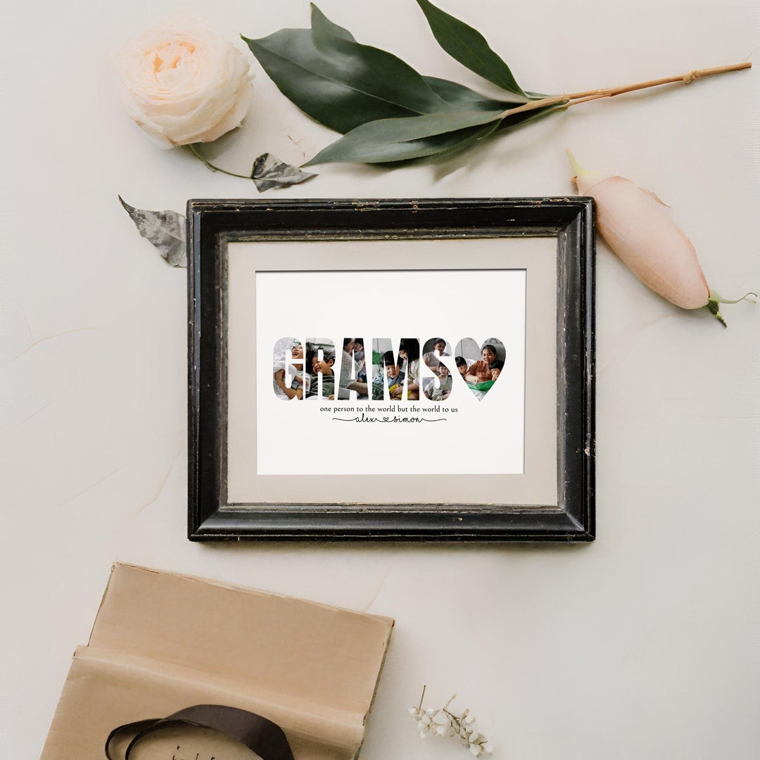 Editable Grams Photo Collage Template | DIY Custom Family Keepsake for ...