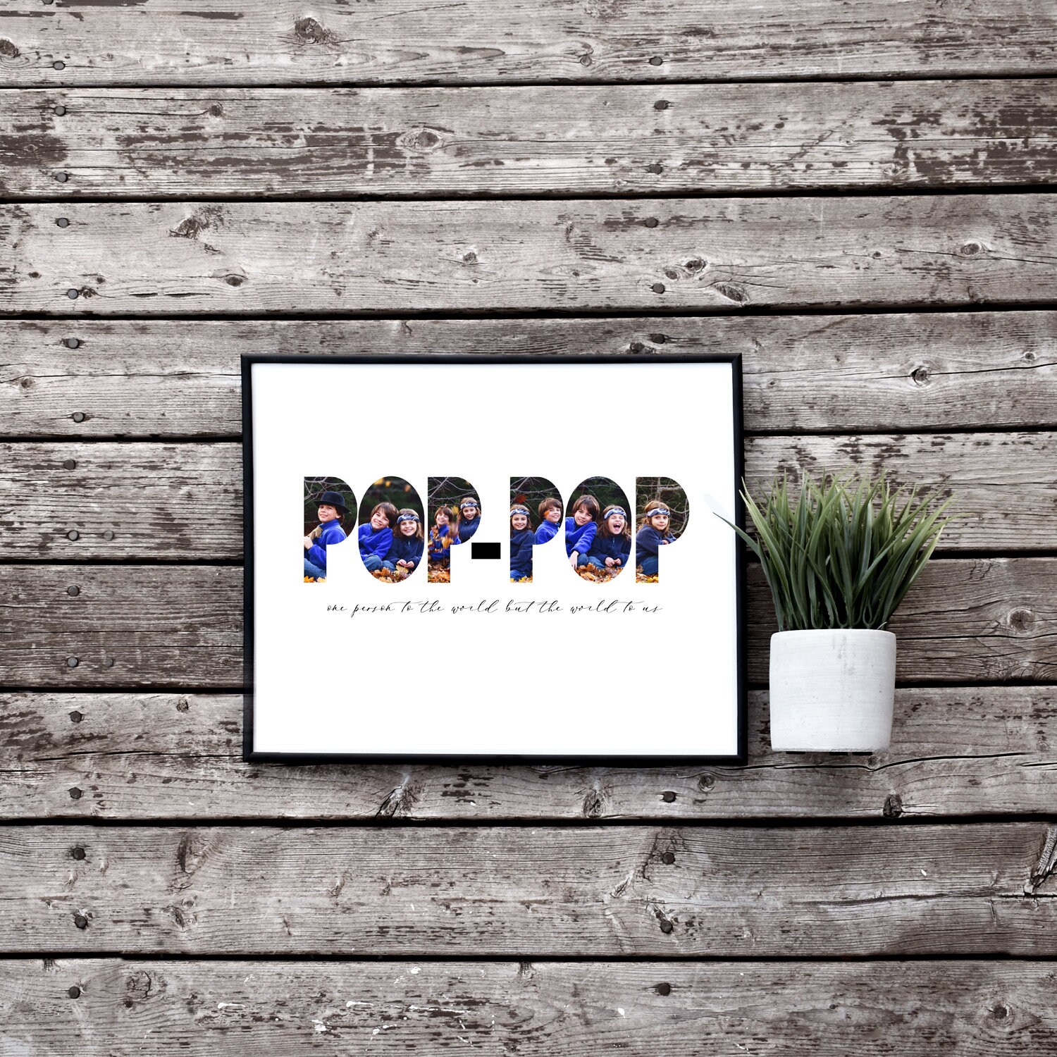 Editable Pop-pop Photo Collage Edit Yourself Photo Collage | Etsy