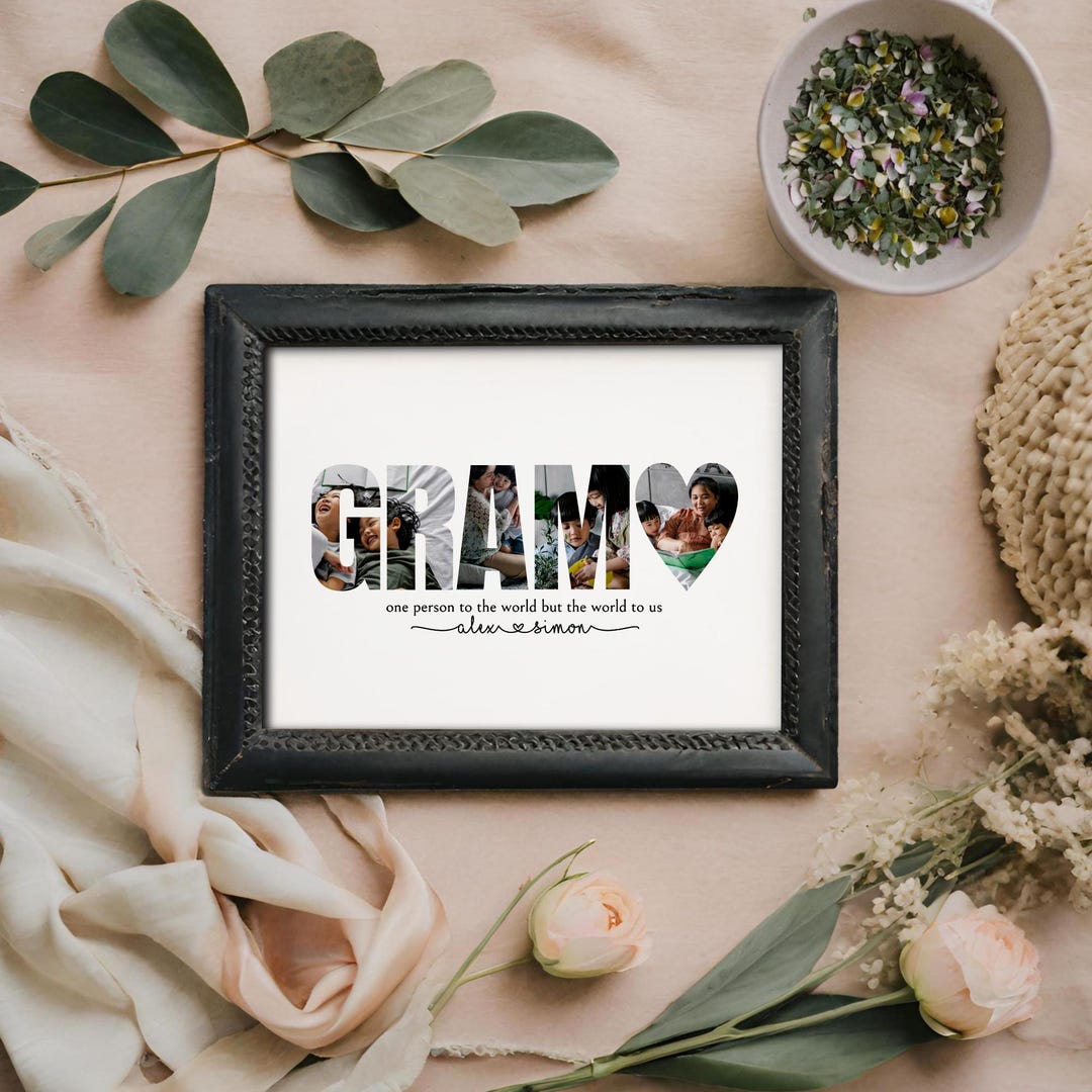 DIY Gram Photo Collage Template Personalized Gift for Grandma - Etsy