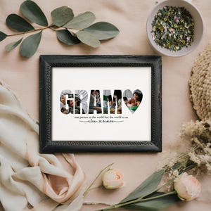 Editable Gram Photo Collage Template | DIY Custom Family Keepsake for ...