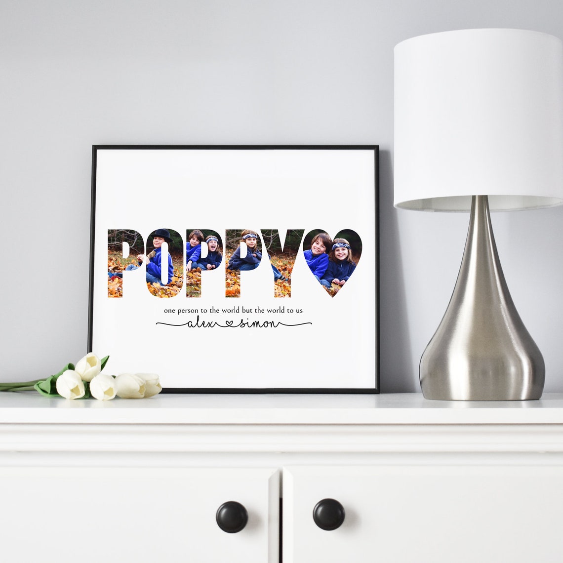 POPPY Editable Photo Collage Template DIY Gift for - Etsy