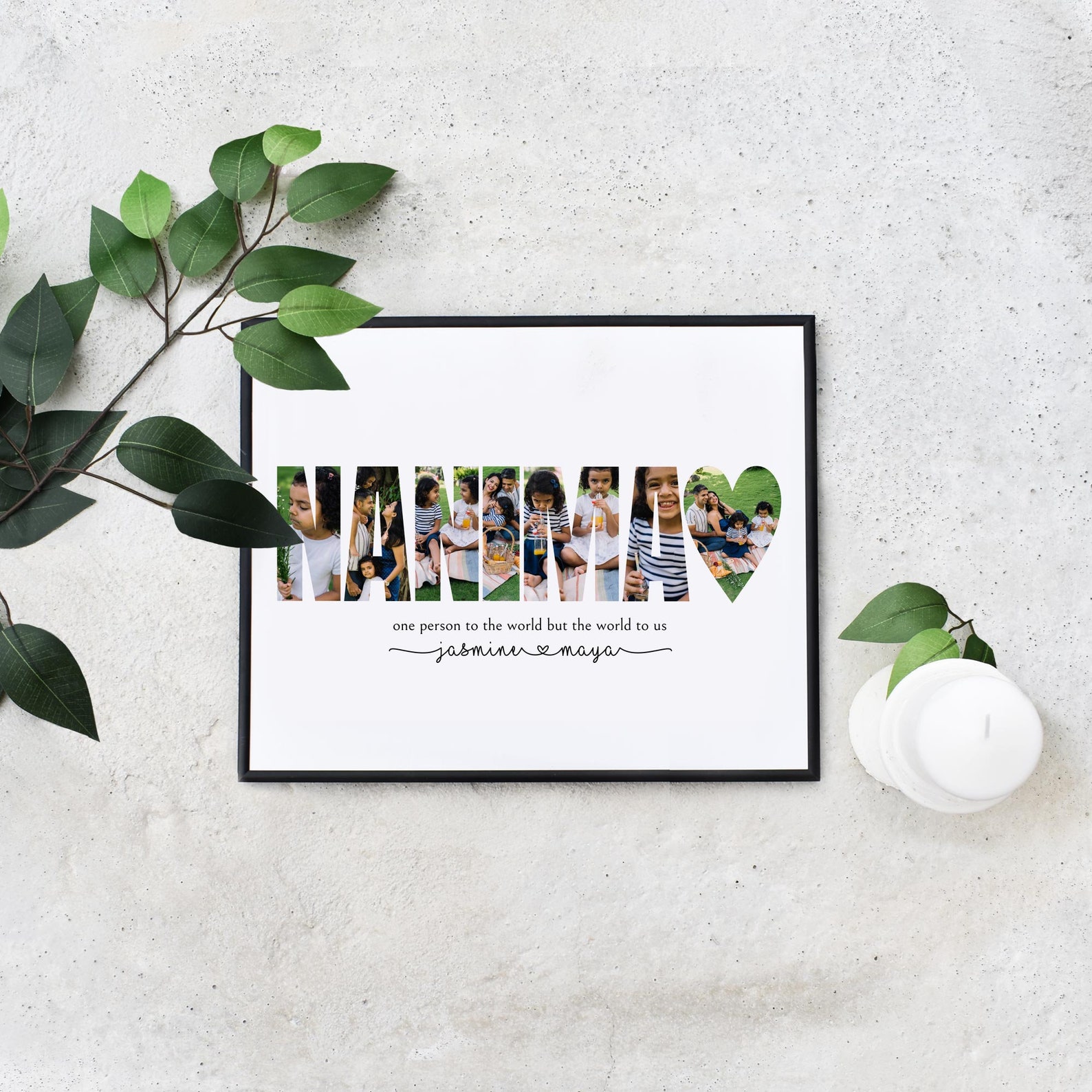 Editable Nanima Photo Collage Template Personalized Gift for - Etsy