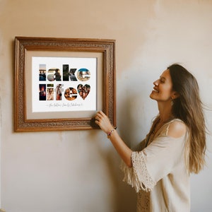 Editable Lake Life Photo Collage Template Lake House Personalized Sign ...