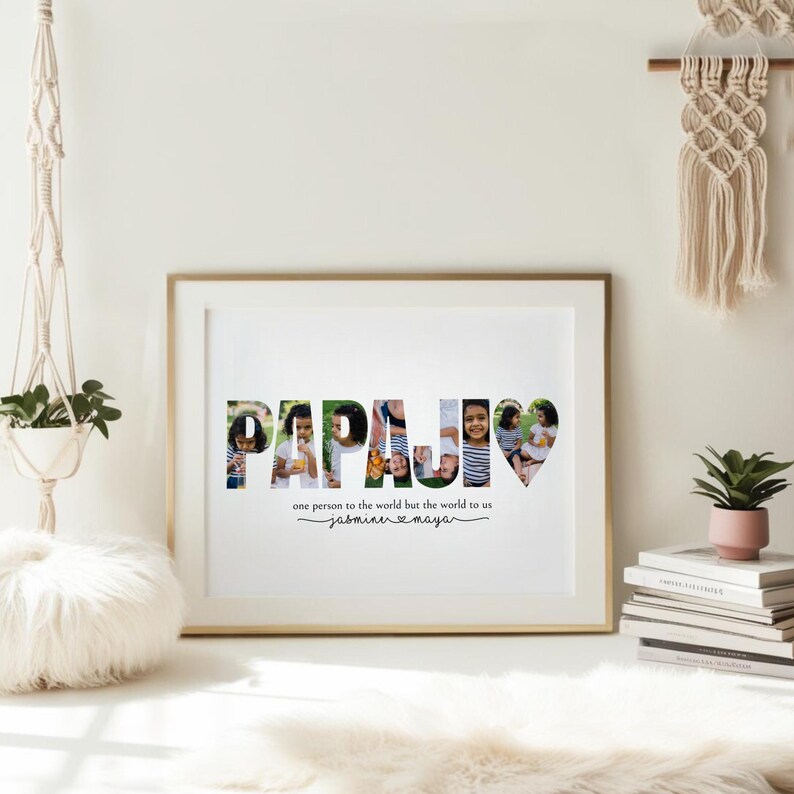 Editable Papaji Photo Collage Template | Personalized Keepsake Art for ...