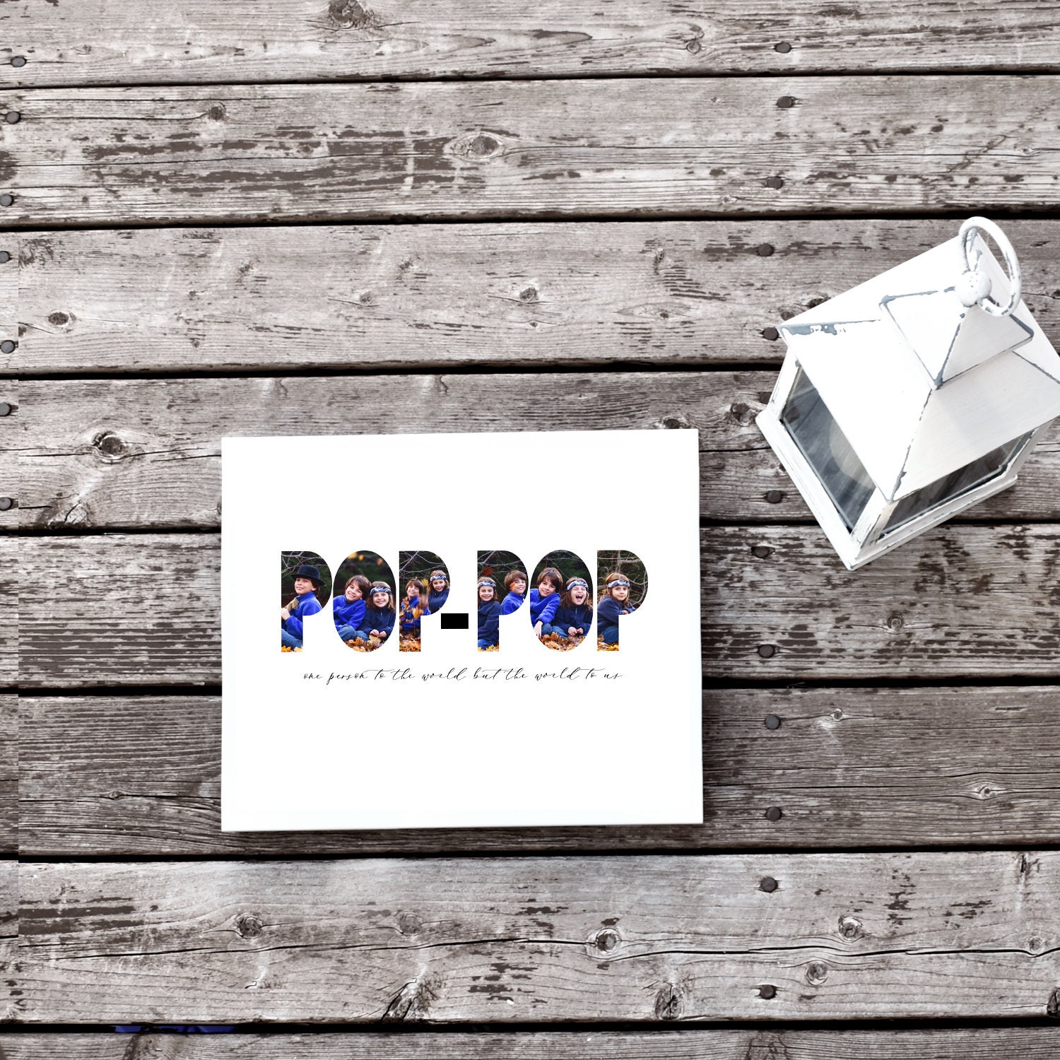 Editable Pop-pop Photo Collage Edit Yourself Photo Collage | Etsy