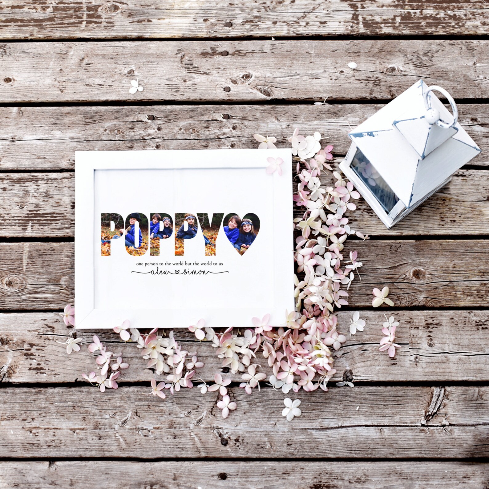 POPPY Editable Photo Collage Template DIY Gift for - Etsy