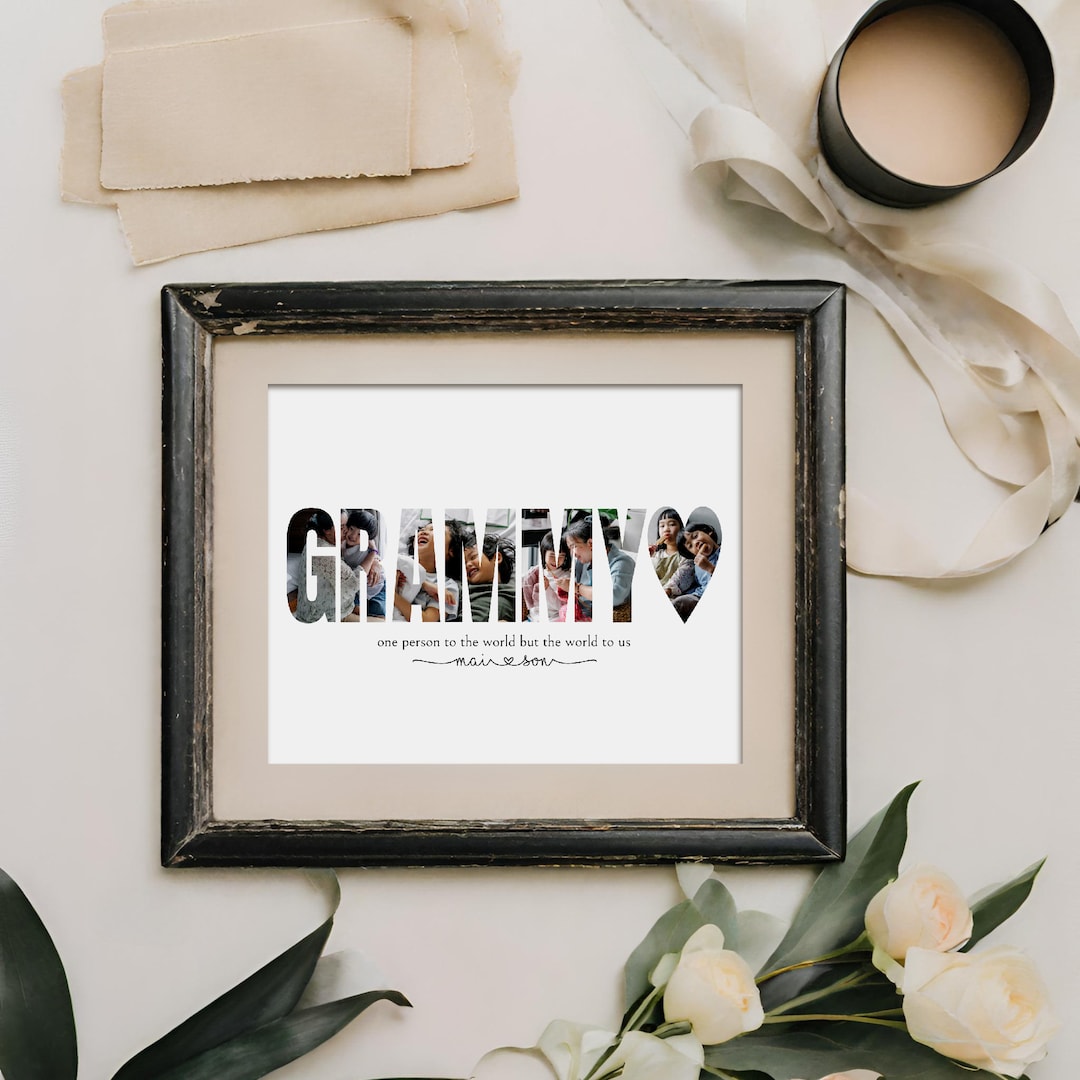 Editable GRAMMY Photo Collage Template | Custom Gift for Mom | Grammy ...