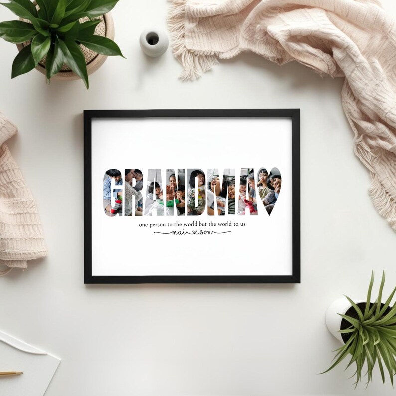 Editable Grandma Photo Collage Template | Custom Word Picture Collage ...