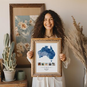 Editable Australia Map Collage | Travel Keepsake Template | Custom ...