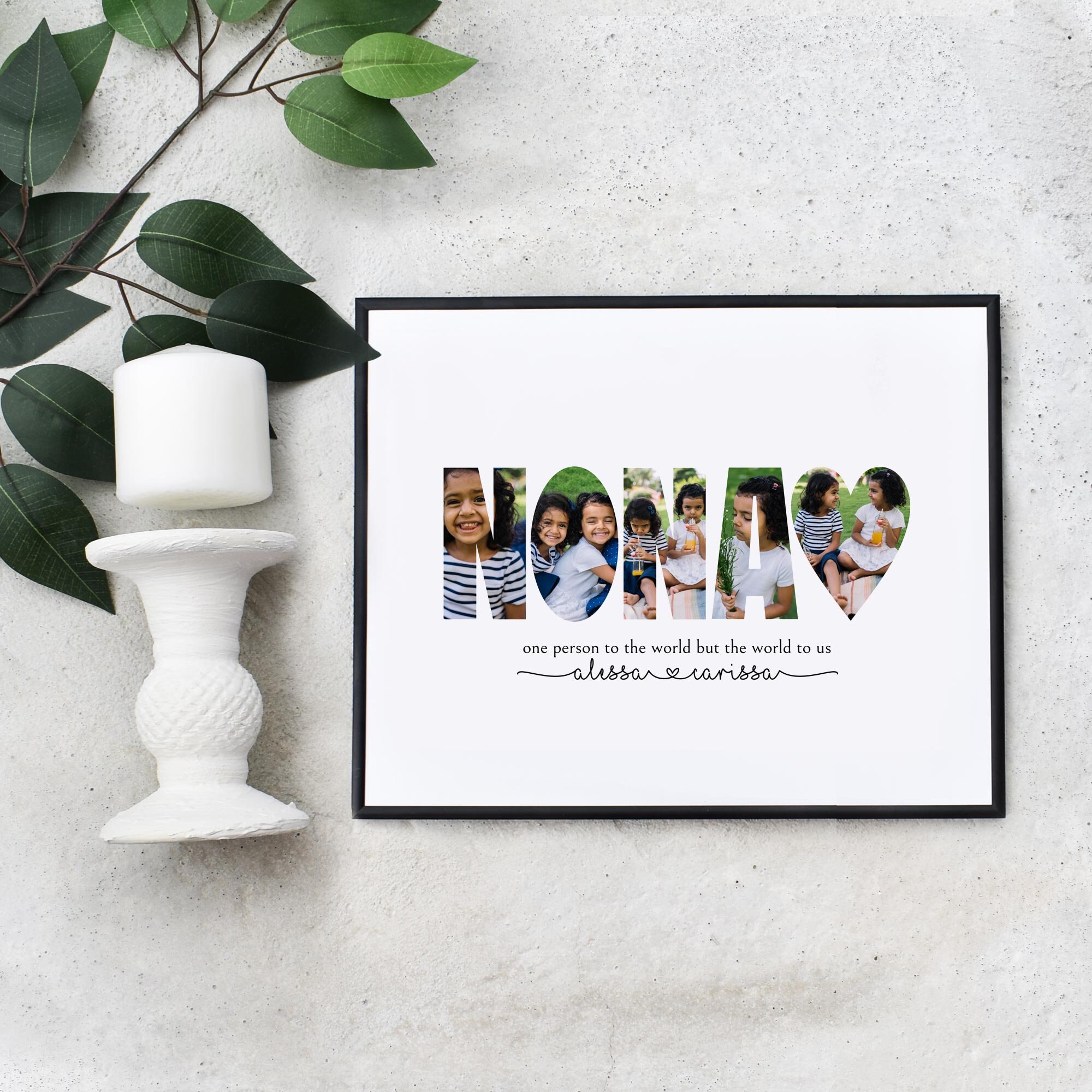 Editable NONA Photo Collage Template Digital Word Collage - Etsy